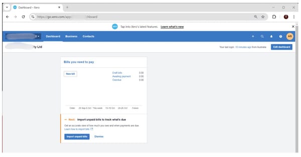 Invite a user to Xero for Bookkeeping